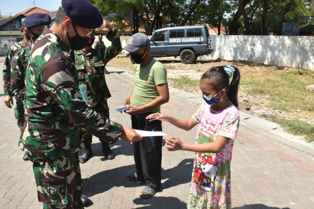 Spotmar Koarmada II, Laksanakan Baksos Penanggulangan Penyebaran Covid ...
